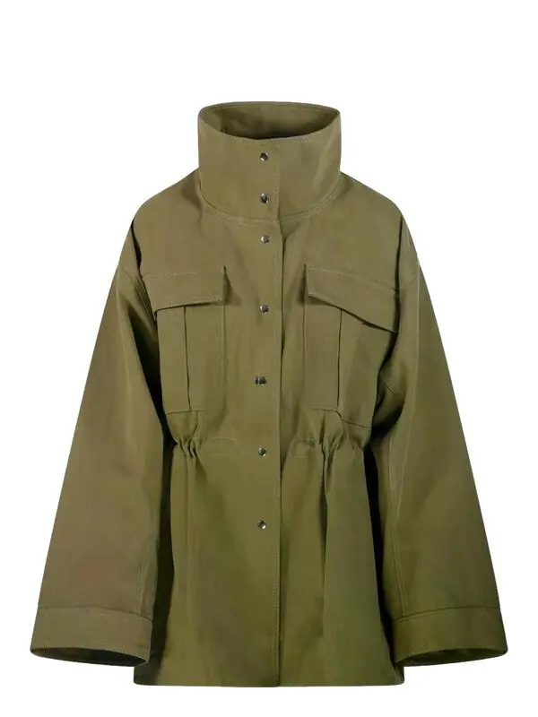 RÓHE High-neck Military Jacket - Green