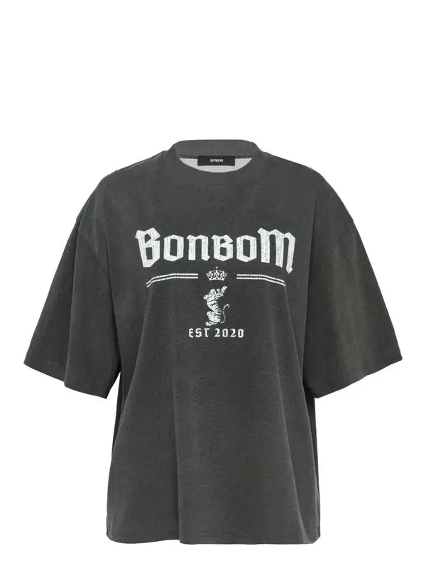 BONBOM Logo-print Cotton T-shirt - Grey