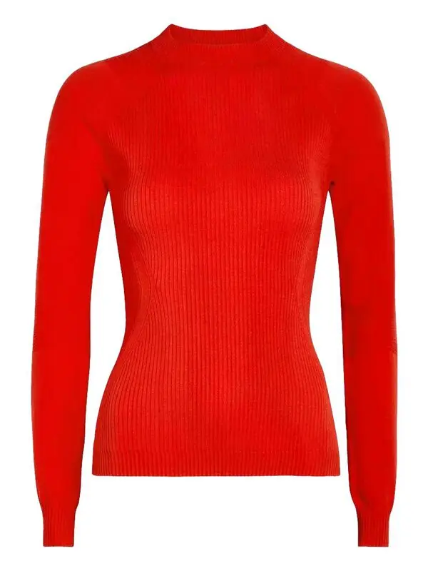 Moncler Raglan-sleeved Ribbed Sweater - Red