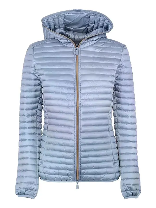 SAVE THE DUCK Quilted Hooded Jacket - Blue
