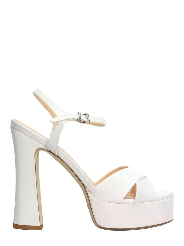 CHANTAL 14cm Platform Sandals - White