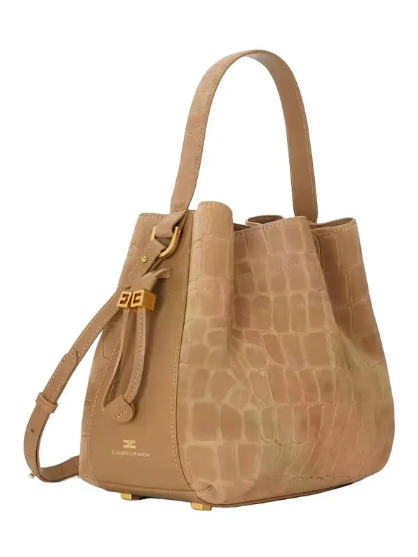 Elisabetta Franchi Crocodile-effect Tote Bag - Brown