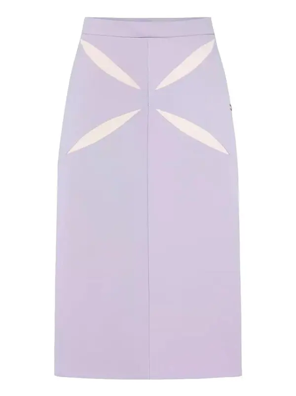 Elisabetta Franchi Split-detail Midi Skirt - Purple