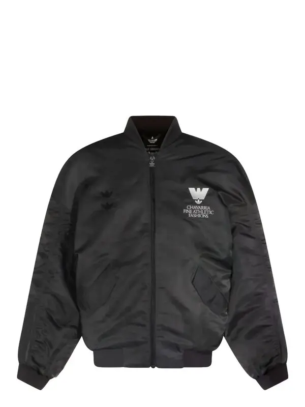 Adidas X Willy Chavarria Embroidered Bomber Jacket - Black