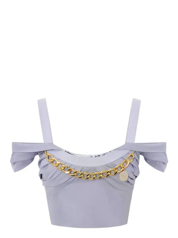 Elisabetta Franchi Off-shoulder Top - Purple