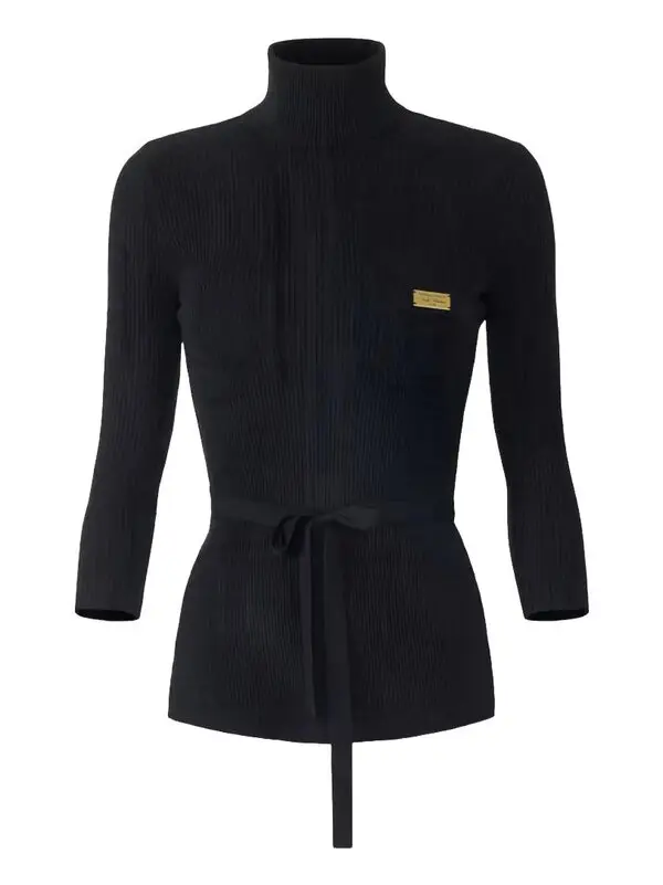 Elisabetta Franchi Open-back Sweater - Black