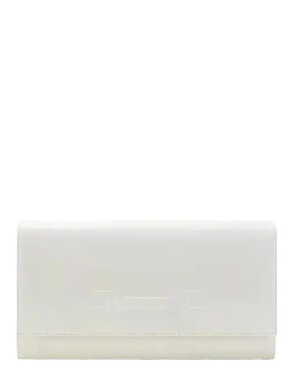 Elisabetta Franchi Leather Clutch - Neutrals