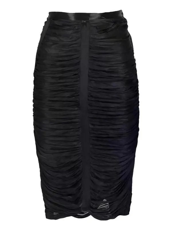 Saint Laurent Ruched Skirt - Black