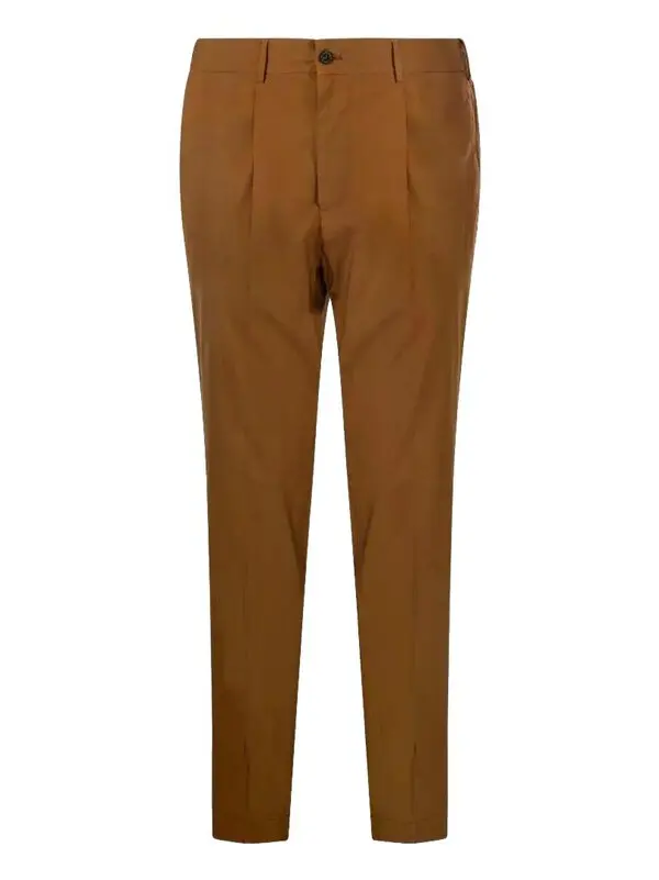 SANTANIELLO Pleated Trousers - Brown