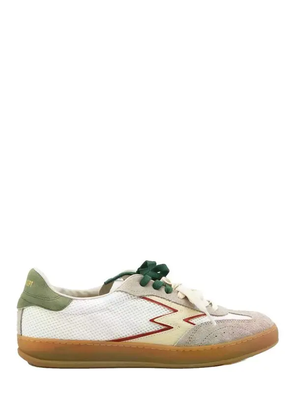 MOA CONCEPT Lightning Bolt Panelled Sneakers - White