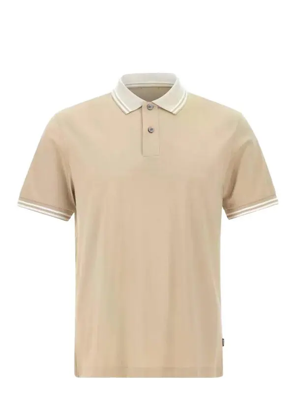 BOSS Contrast-trim Polo Shirt - Neutrals