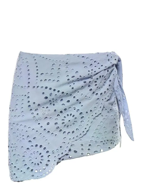 MC2 SAINT BARTH Wrap Asymmetric Skirt - Blue