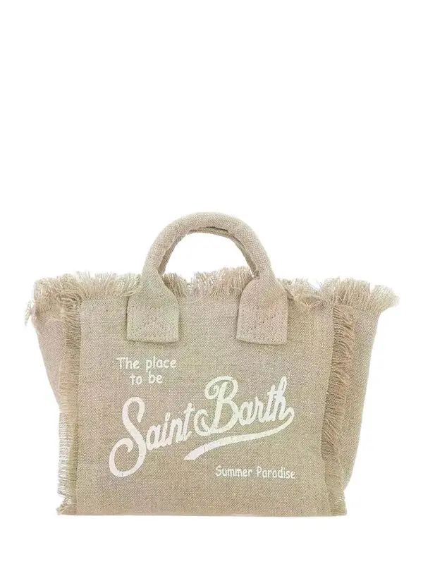 MC2 SAINT BARTH Mini Fringe-trim Tote Bag - Neutrals