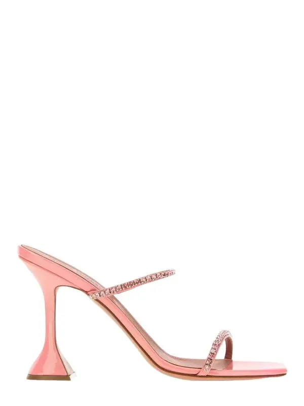 Amina Muaddi Gilda 70 Crystal-embellished Mules - Pink
