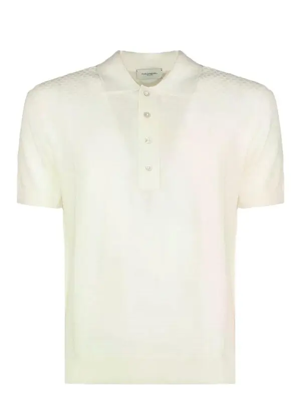PAOLO PECORA Textured Polo Shirt - White