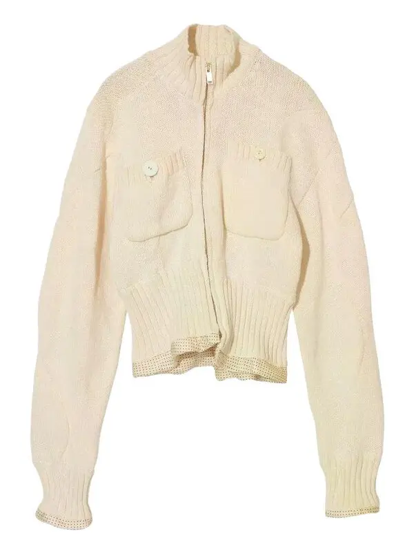 Undercover Rib Knit Cardigan - Neutrals