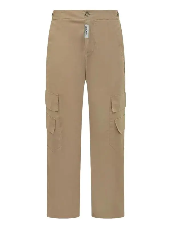 Gcds Logo-patch Cargo Trousers - Neutrals