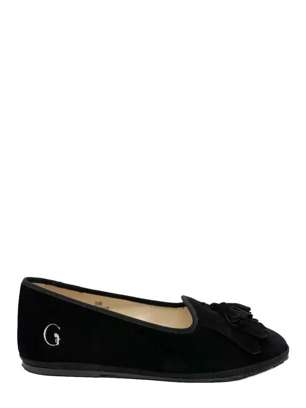 GONDOLINA Bigontina Tassel-detail Fringed Loafers - Black
