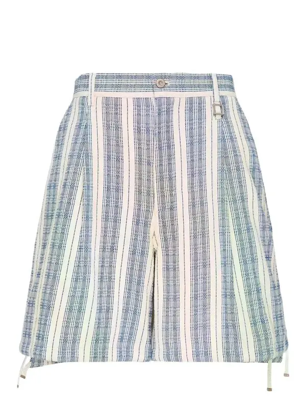 WOOYOUNGMI Striped Textured Shorts - Neutrals