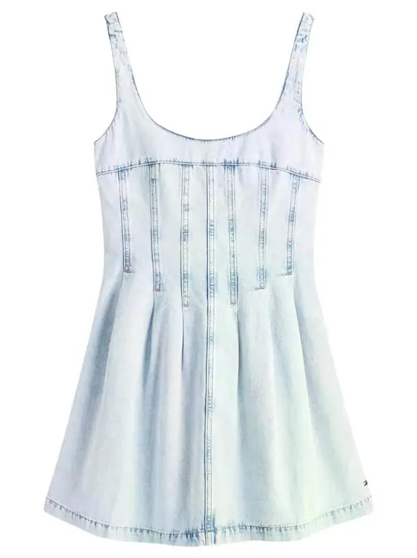 Tommy Hilfiger Corset-style Pleated Mini Dress - Blue