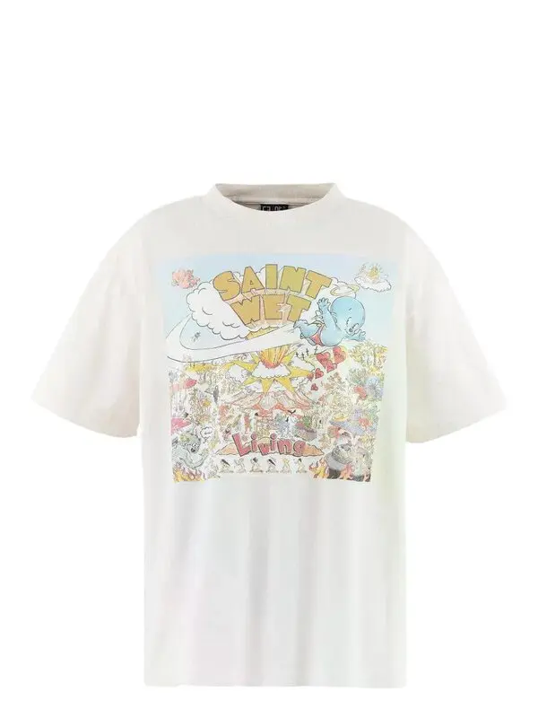 SAINT MXXXXXX Graphic-print T-shirt - White