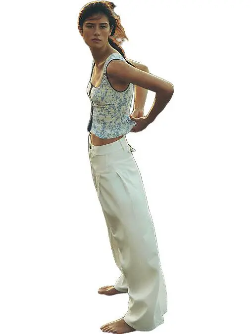 Maeve Wide-leg Pleated Pants - Pearl