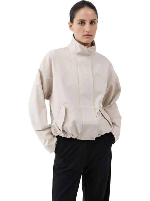 ST. AGNI Cotton Canvas Flight Jacket - Shell