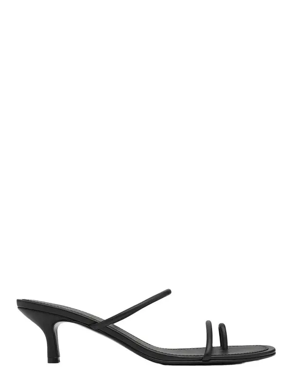 ST. AGNI Minimal Strap Kitten Heel - Black