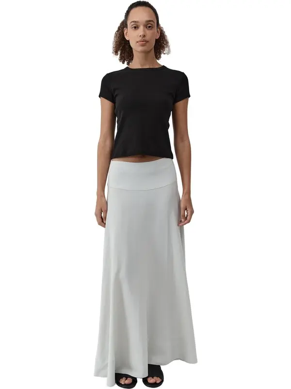 ST. AGNI Fluid Circle Hem Maxi Skirt - Silver