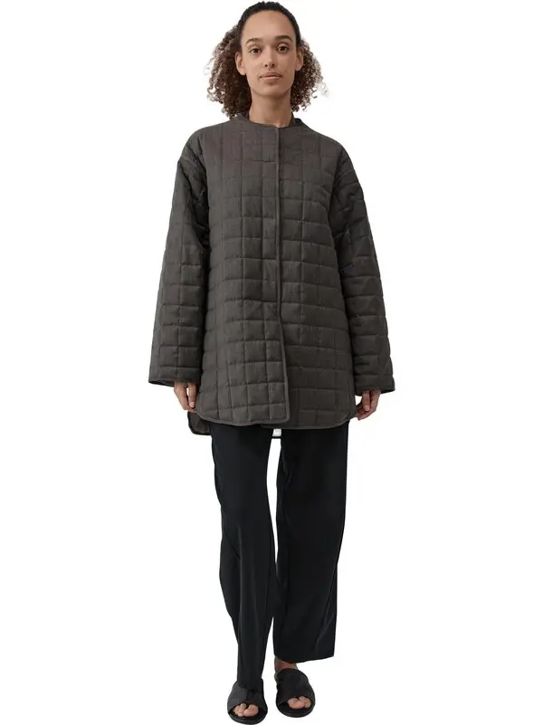 ST. AGNI Wool Stitched Pillow Jacket - Mulch