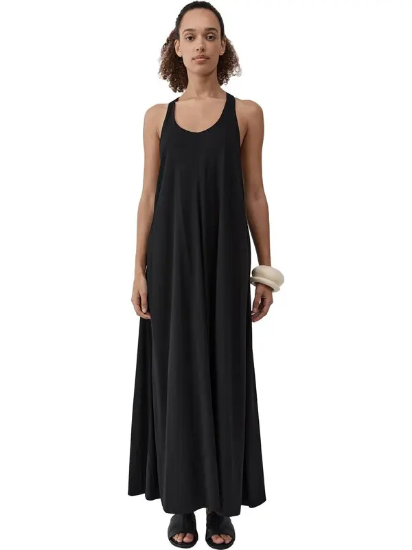 ST. AGNI Fluid Tank Maxi Dress - Black