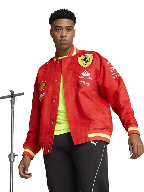 PUMA Scuderia Ferrari Team Varsity Jacket - Red