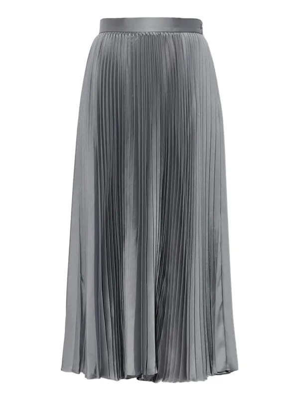 JIL SANDER Pleated Midi Skirt - Grey