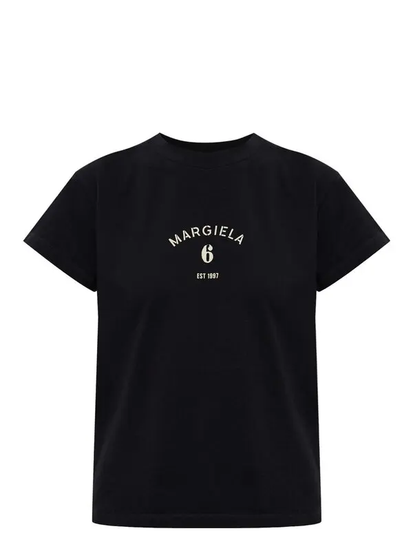 MAISON MARGIELA Printed Logo T-shirt - Black