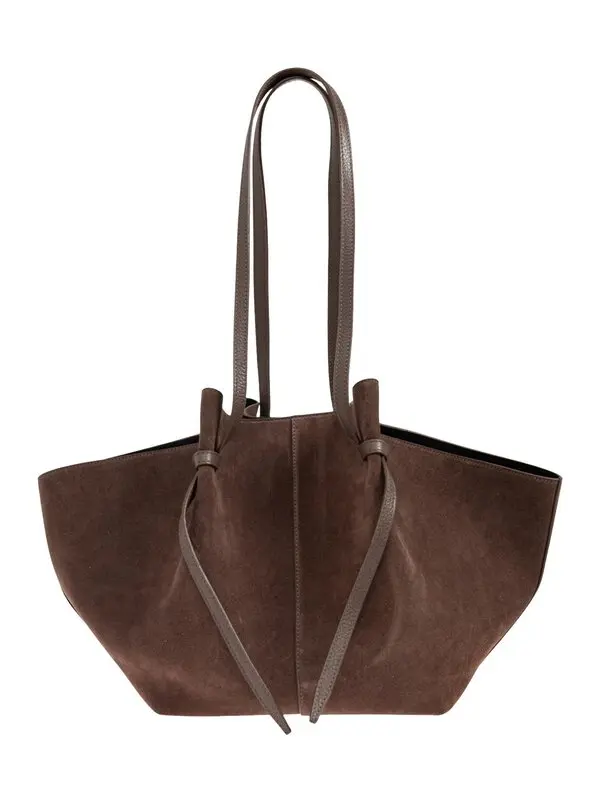 Yuzefi Trapeze Suede Shopper - Brown