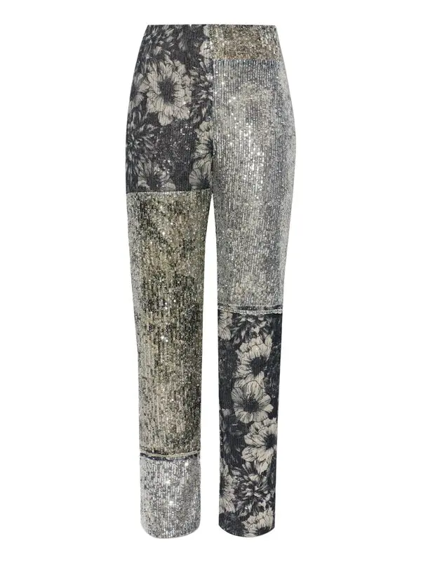 MAISON MARGIELA Trousers With Shimmering Sequins - Grey