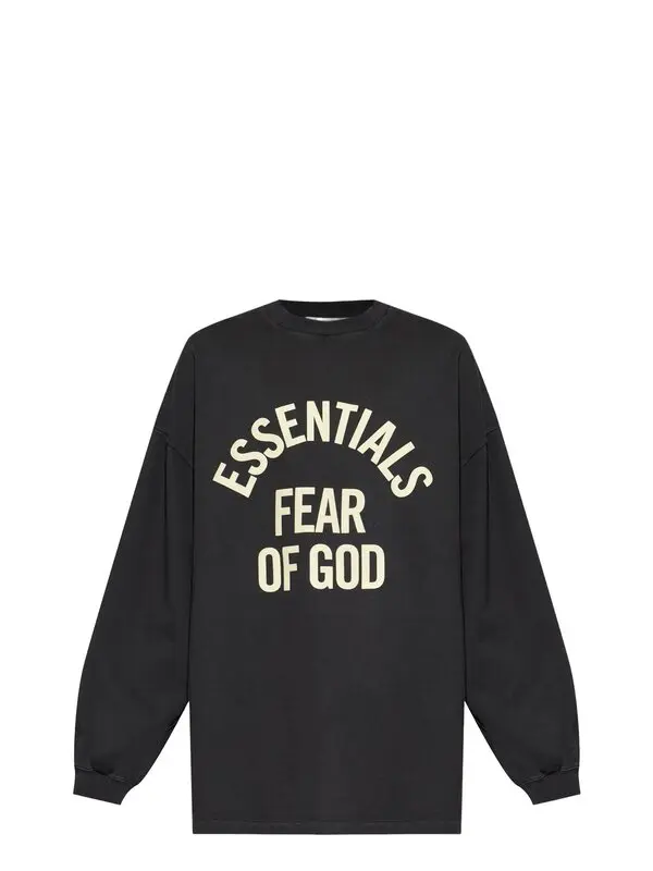 Fear Of God Sweatshirt With Printed Logo - Black