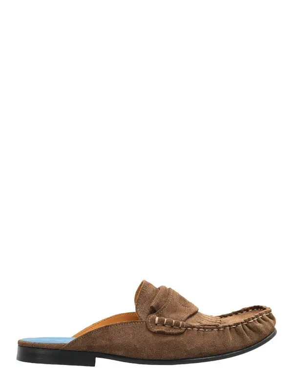 Marni Leather Slides - Brown