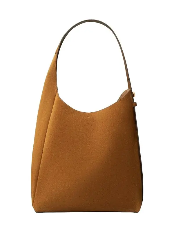 Tory Burch Romy Suede Hobo Bag - Caramel