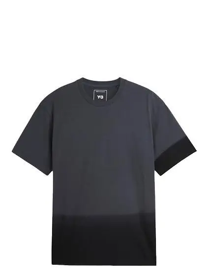 Adidas Y3 Dipped Regular Short Sleeve Tee - Night Grey/black