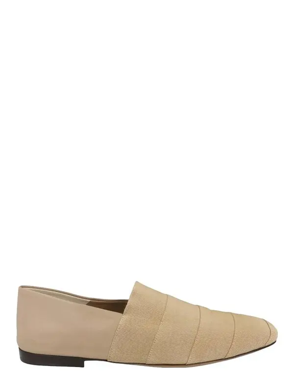 FERRAGAMO Panelled Grosgrain Loafers - Beige Khaki