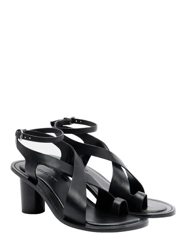 A.emery Lulu Leather Sandals - Black