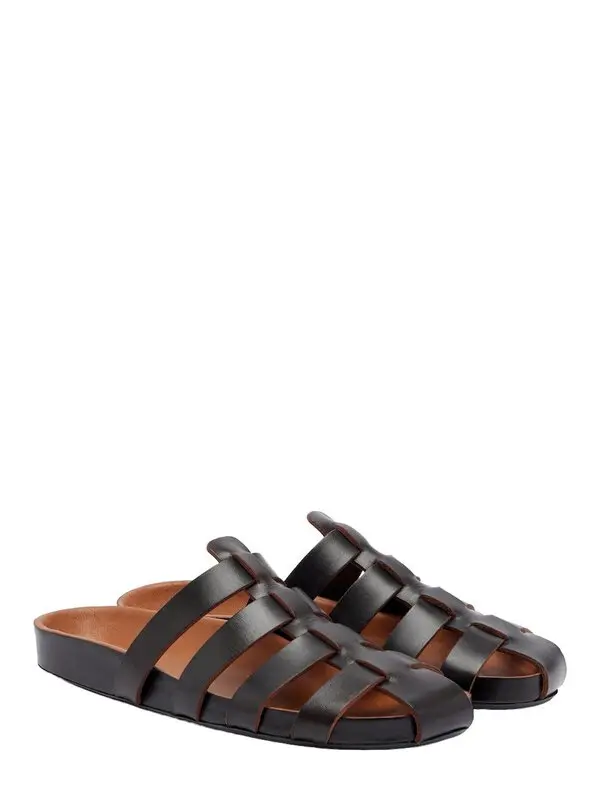 JUDE Dusty Leather Fisherman Sandals - Brown