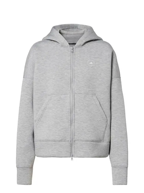 Adidas By Stella McCartney Scuba Jersey Zip-up Hoodie - Grey