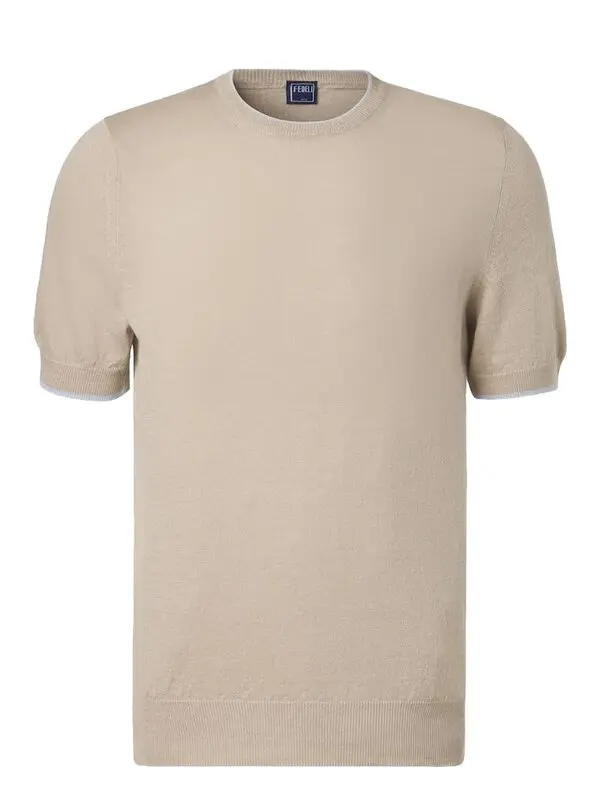 Fedeli Linen And Cotton Sweater - Beige