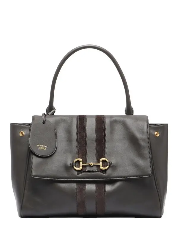 Gucci Paparazzo Leather Tote Bag - Brown
