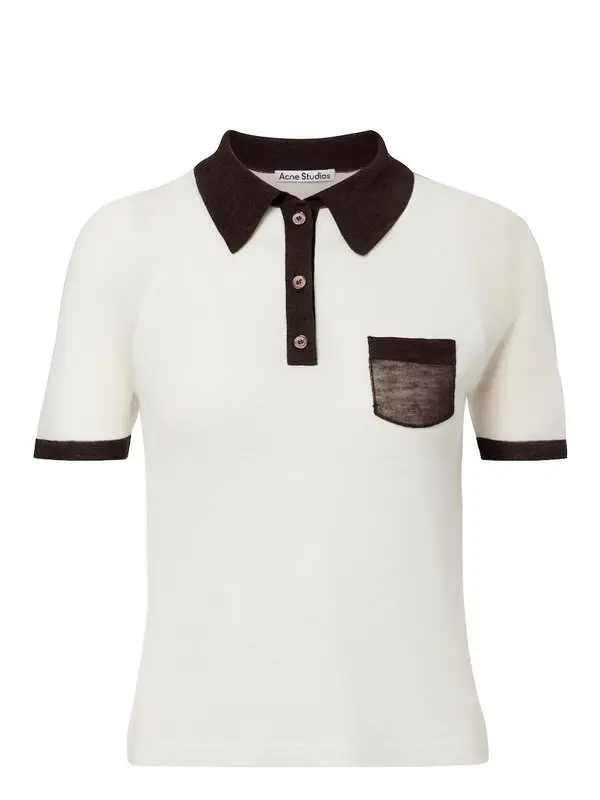 Acne Studios Semi-sheer Polo Shirt - White