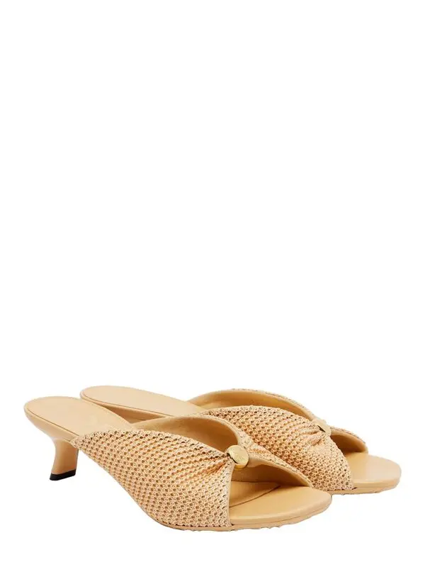 Loewe Paula's Ibiza Pebble Soft Mules - Beige