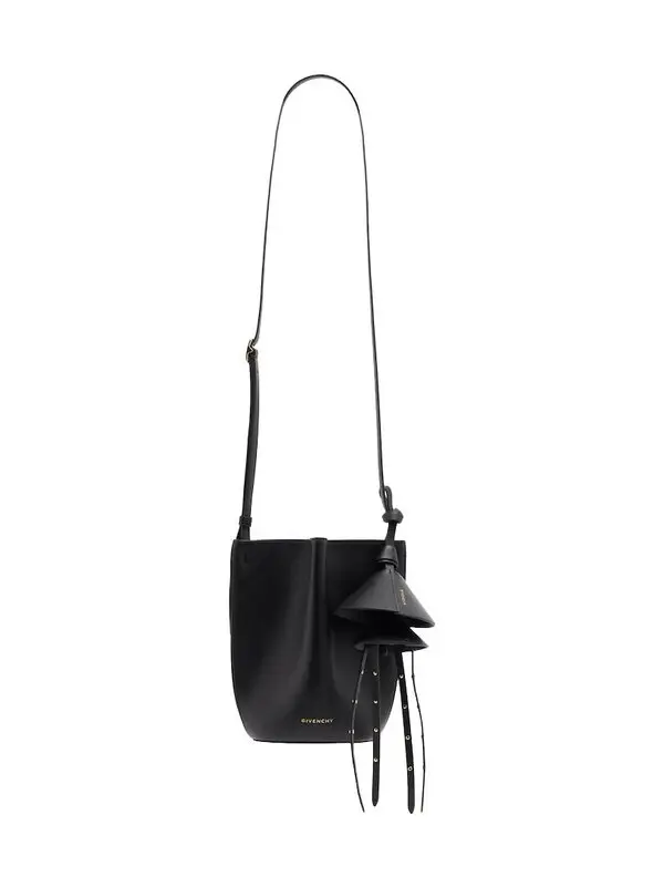 Givenchy Snap Mini Leather Bucket Bag - Black