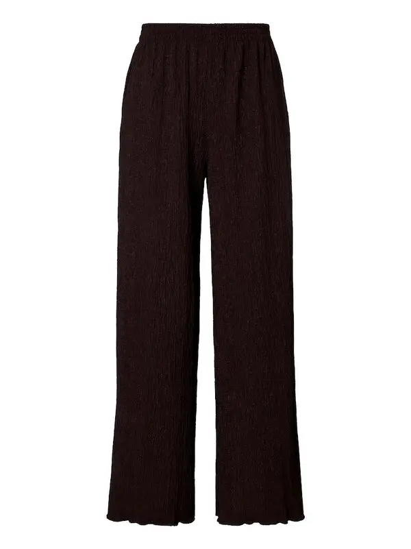 Jade Swim Mika Seersucker Wide-leg Pants - Brown